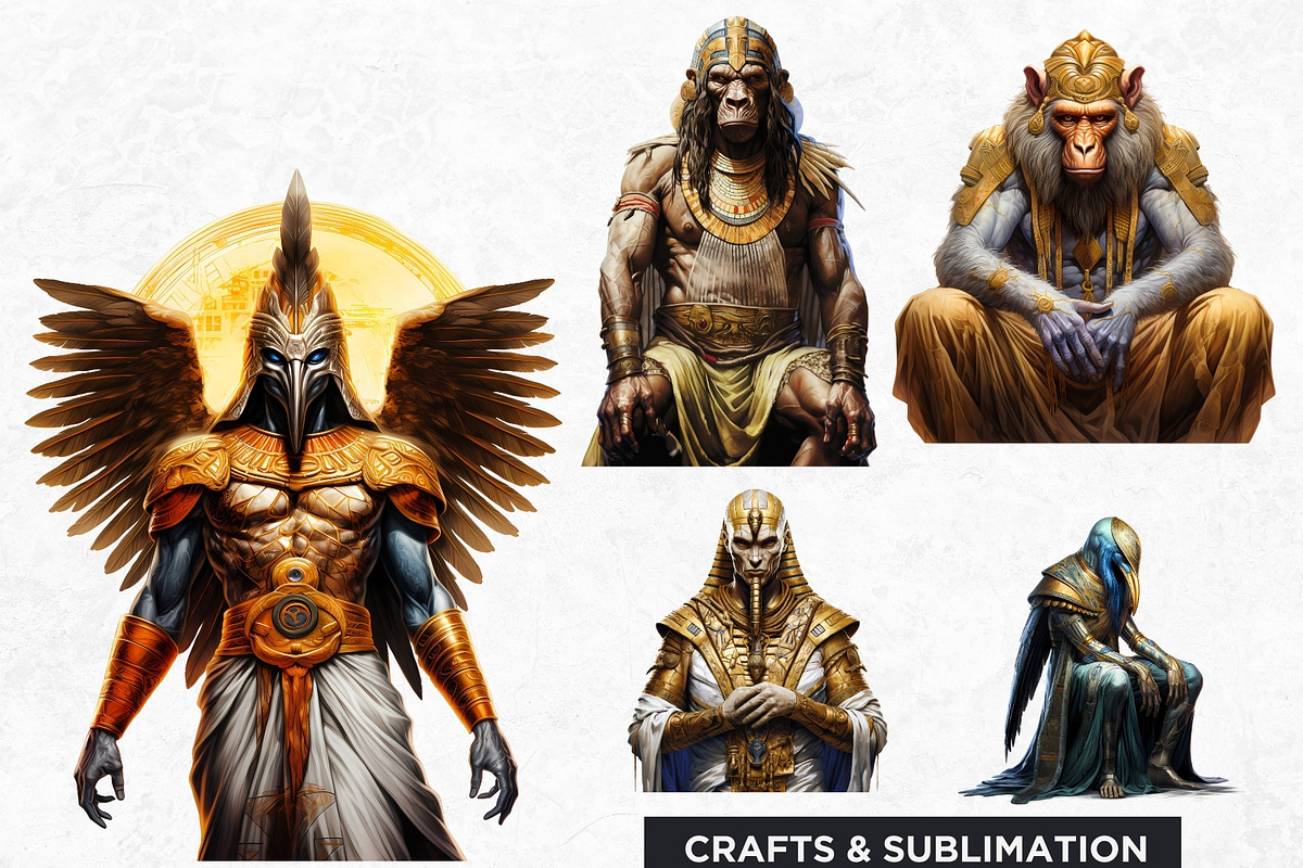 Egyptian Gods and Goddesses clipart, a Person Illustration by ...