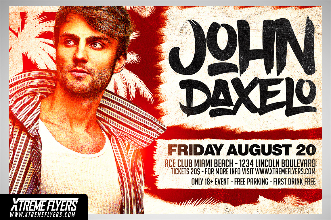 Summer DJ Flyer Template, a Flyer Template by XtremeFlyers