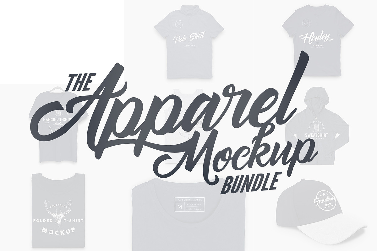 Apparel Mockup Bundle, a Shirt Mockup by Medialoot