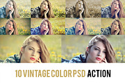 10 Vintage Color Grading Action, an Action Add-On by Medianeka