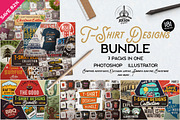 T-Shirt Design Vector Bundle! 7 Sets | Illustrations ~ Creative Market