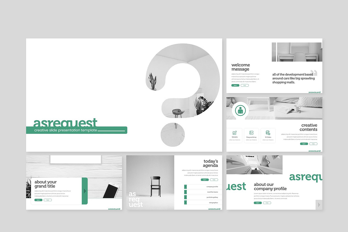 Askrequest - Google Slides Template, a Presentation Template by inspirasign