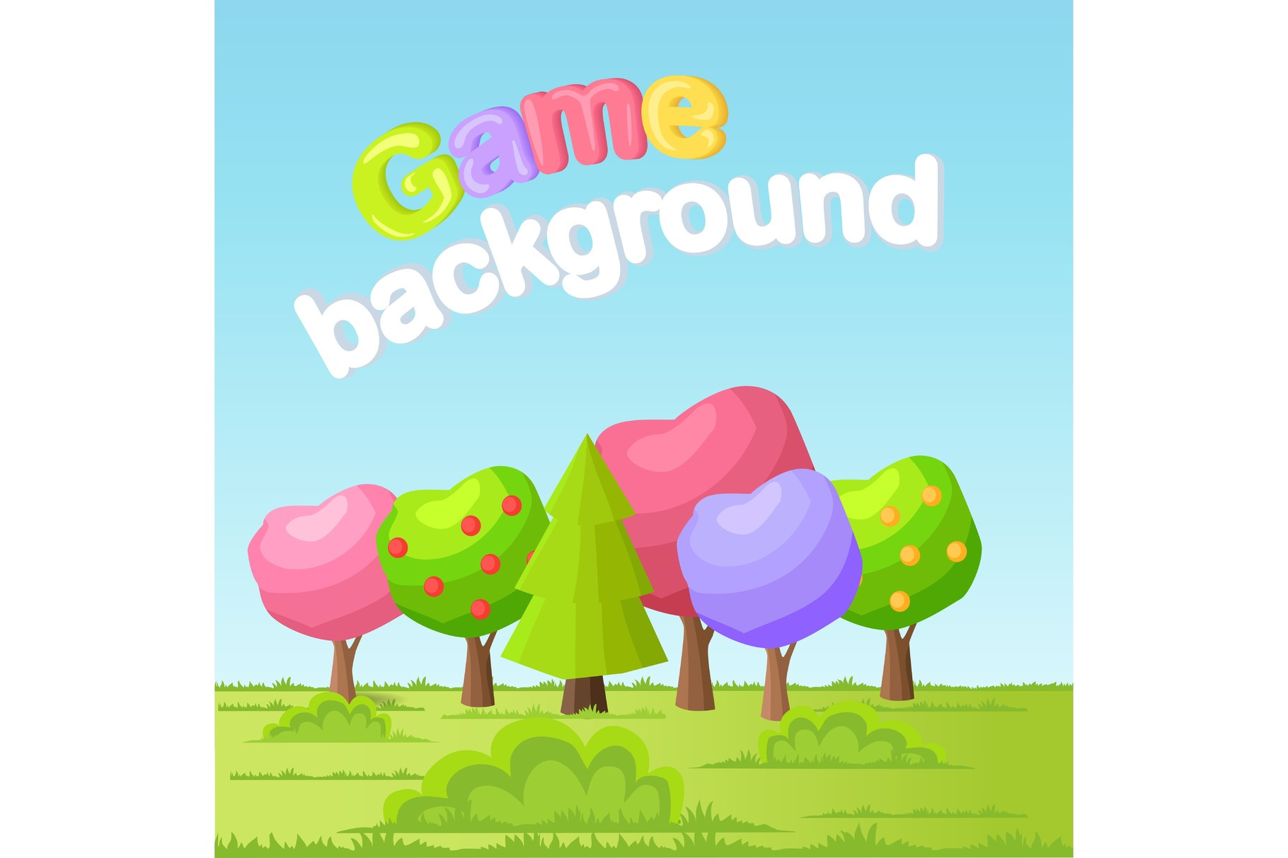 Game Background Vector Concept with, a Decorative Illustration by robuart