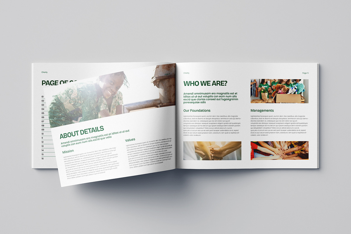 Charity Brochure Landscape | Canva, a Brochure Template by Pixelpick