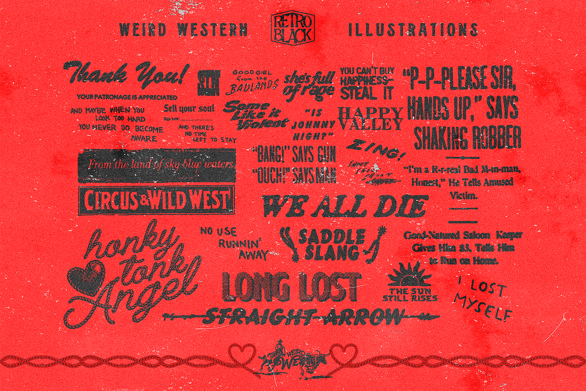 320 Western Icons and Illustrations, an Object Graphic by Retro Black ...