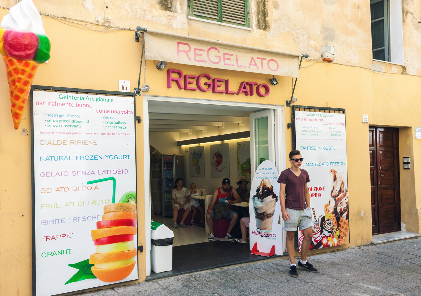 Traditional italian ice cream shop, a Business Photo by BOOCYS