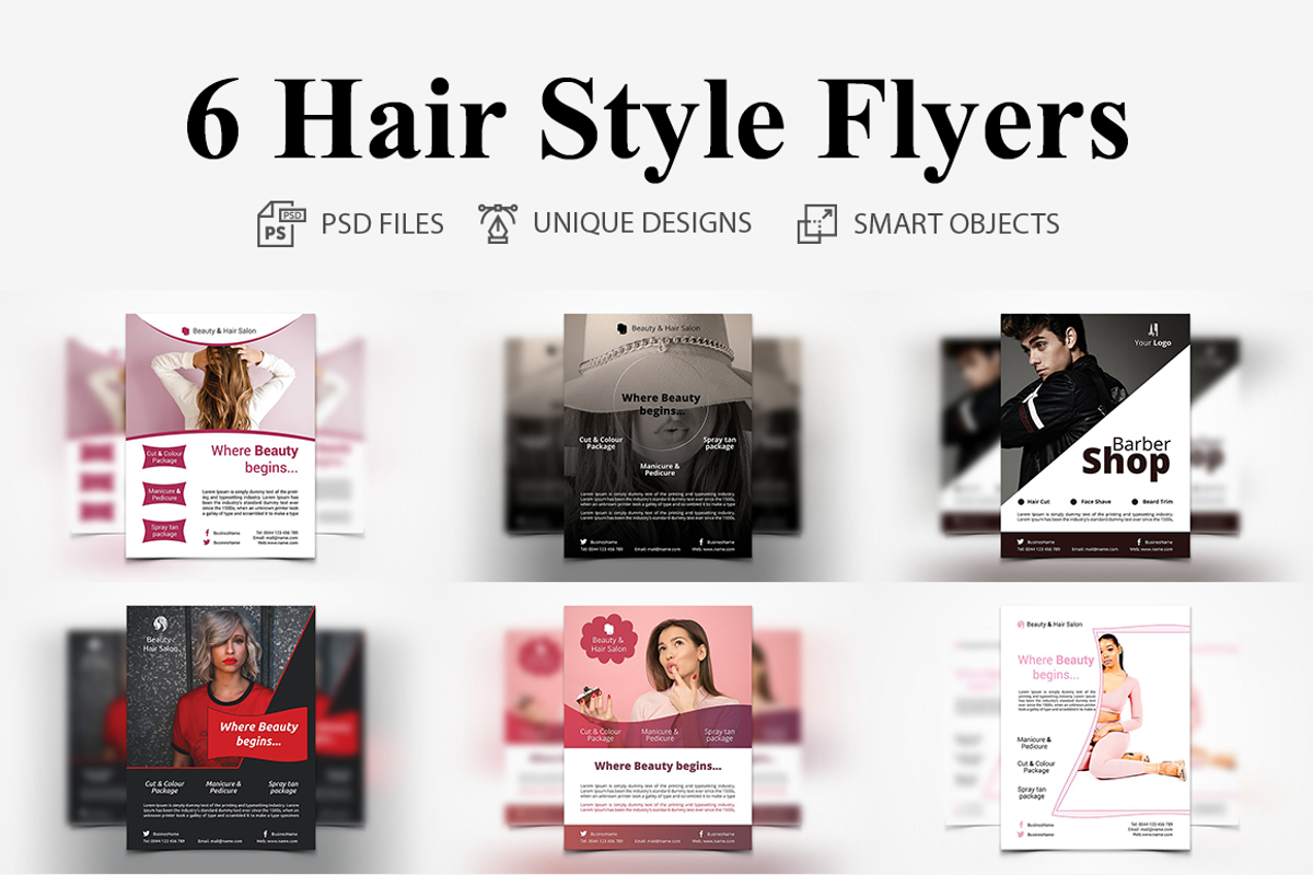Hair Style Flyers, a Flyer Template by Creatricks