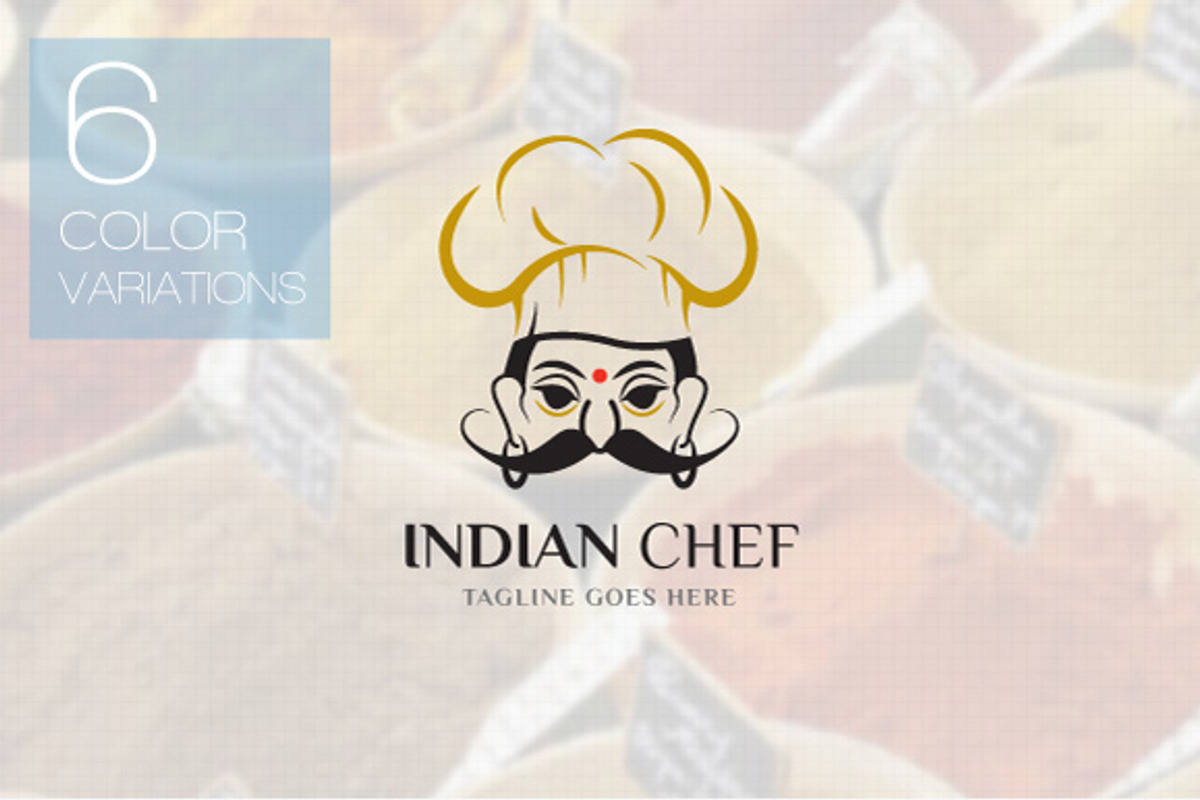 Indian Food Logo Template, a Branding & Logo Template by salmon.black