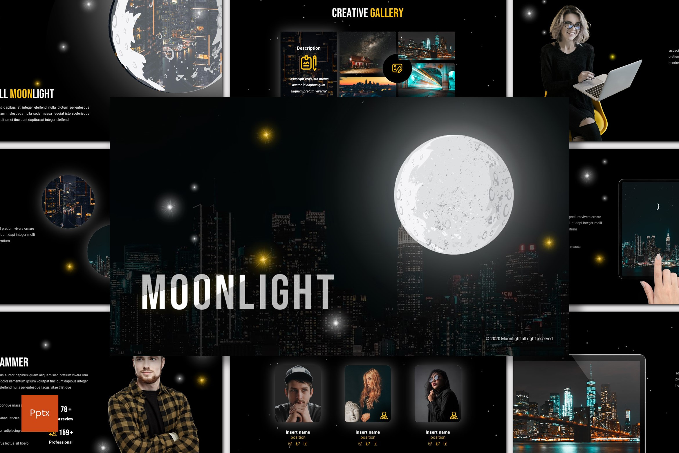 Moonlight - Powerpoint Template, a Presentation Template by inspirasign