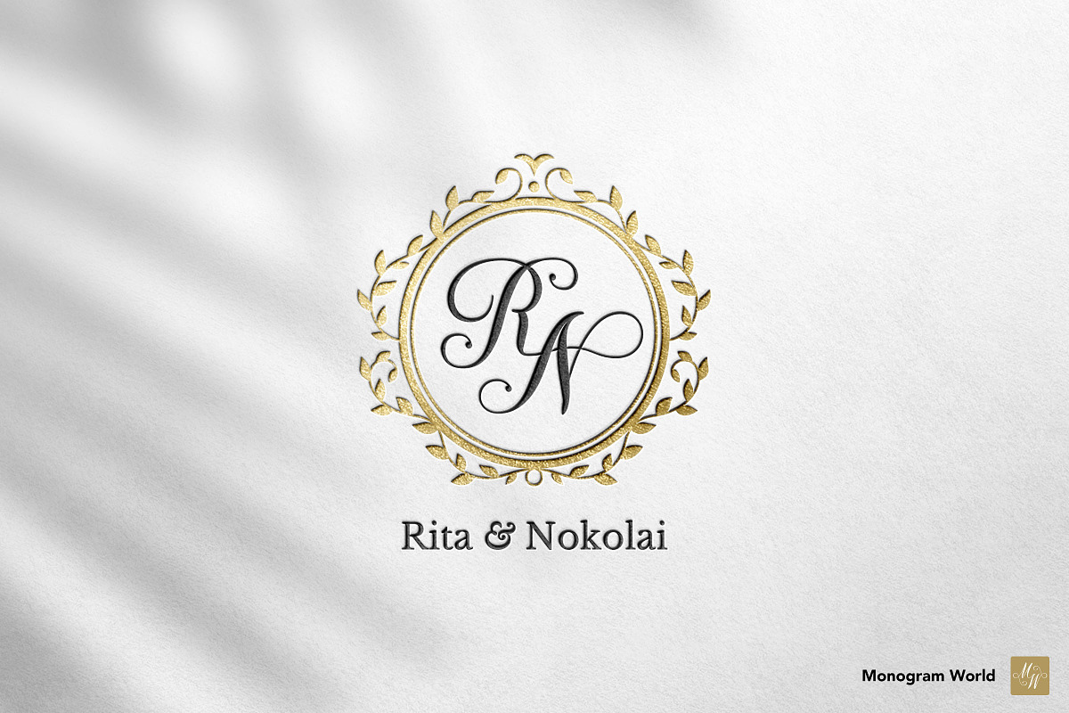Wedding Monogram RN, a Branding & Logo Template by Monogram World
