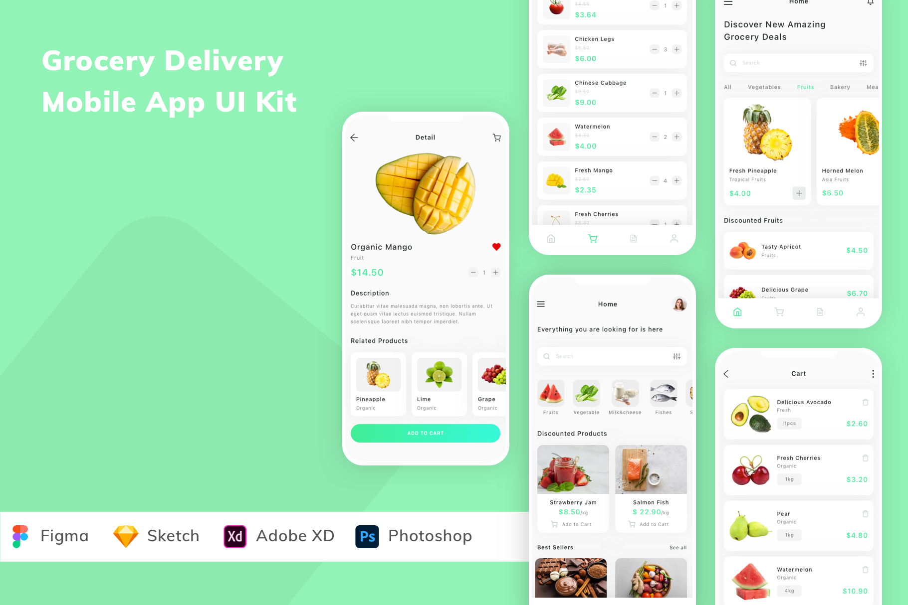 Grocery Delivery Mobile App UI Kit, an UI Kit Template by Betush ...