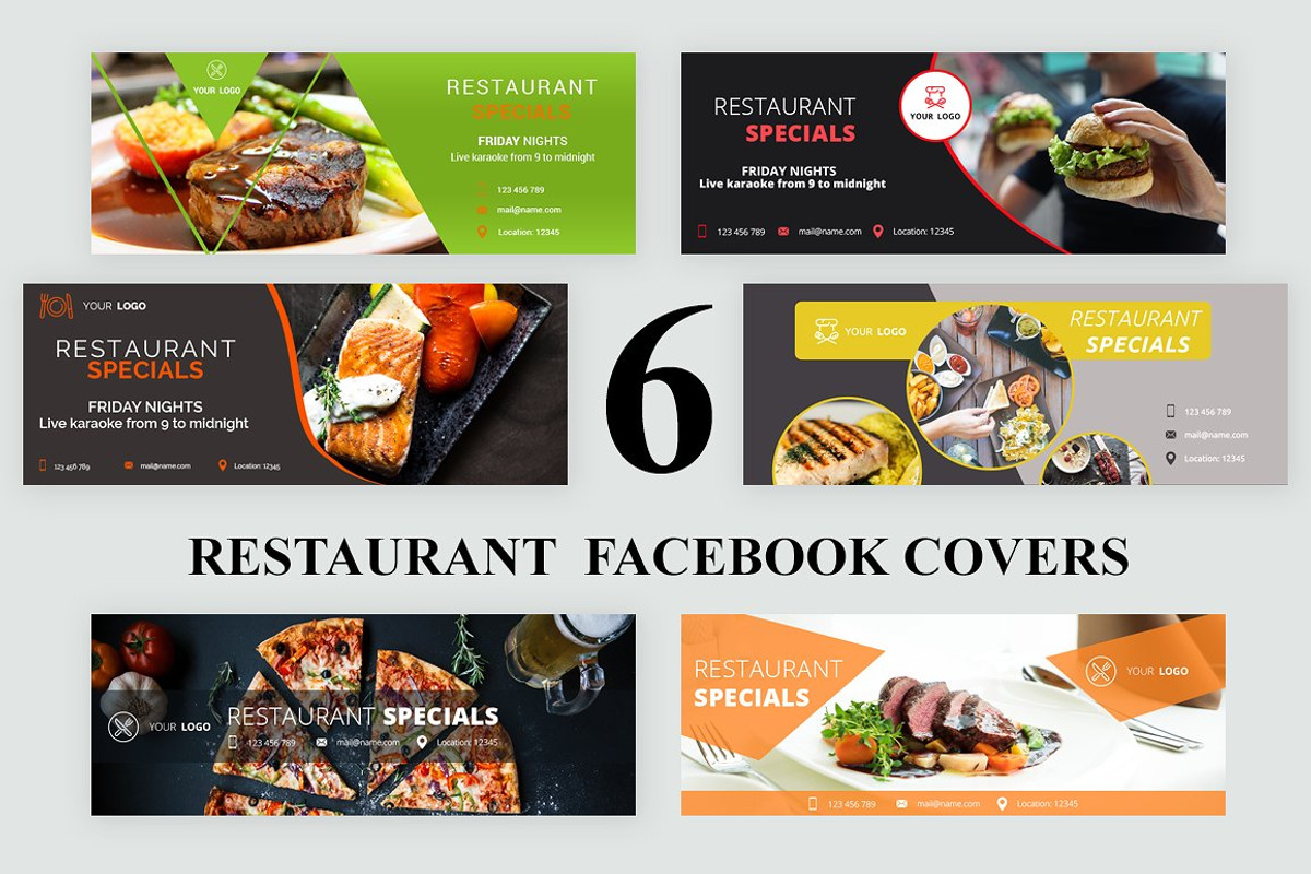 12 Facebook Covers, a Social Media Template by Creatricks