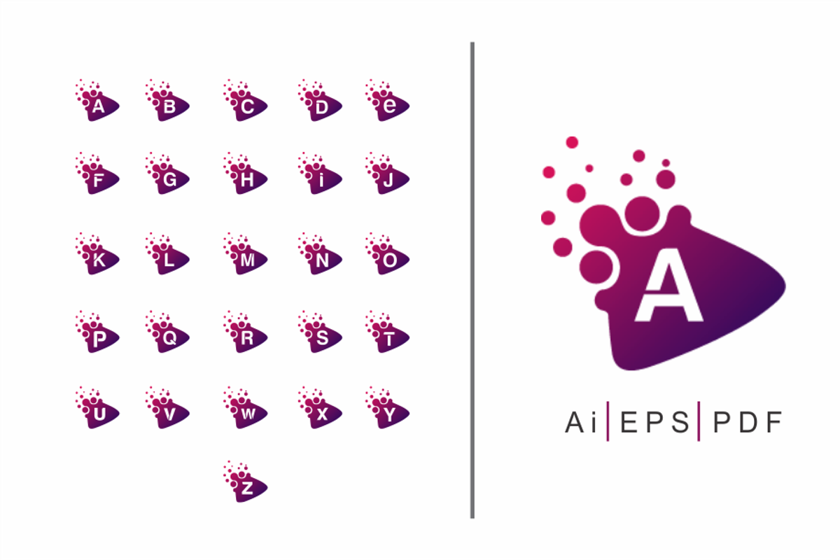 A-Z Dots Play logo - Alphabet Pack, a Branding & Logo Template by ...