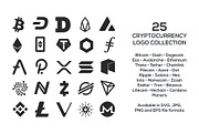 Cryptocurrency logo collection