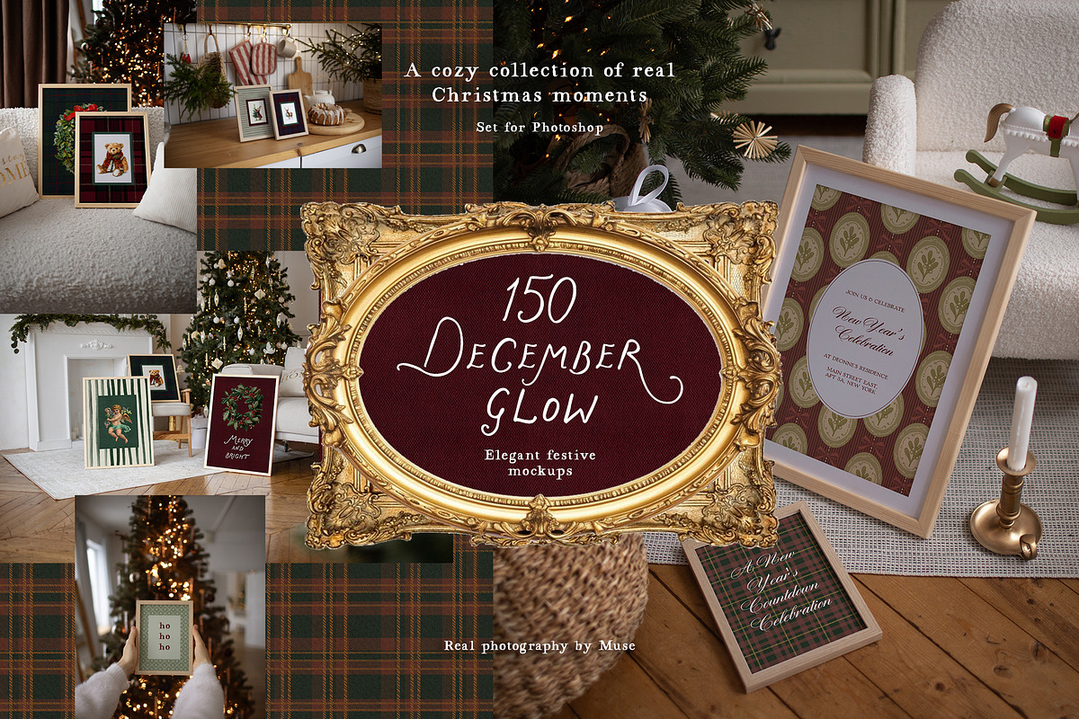 December Glow 150 Christmas Mockups