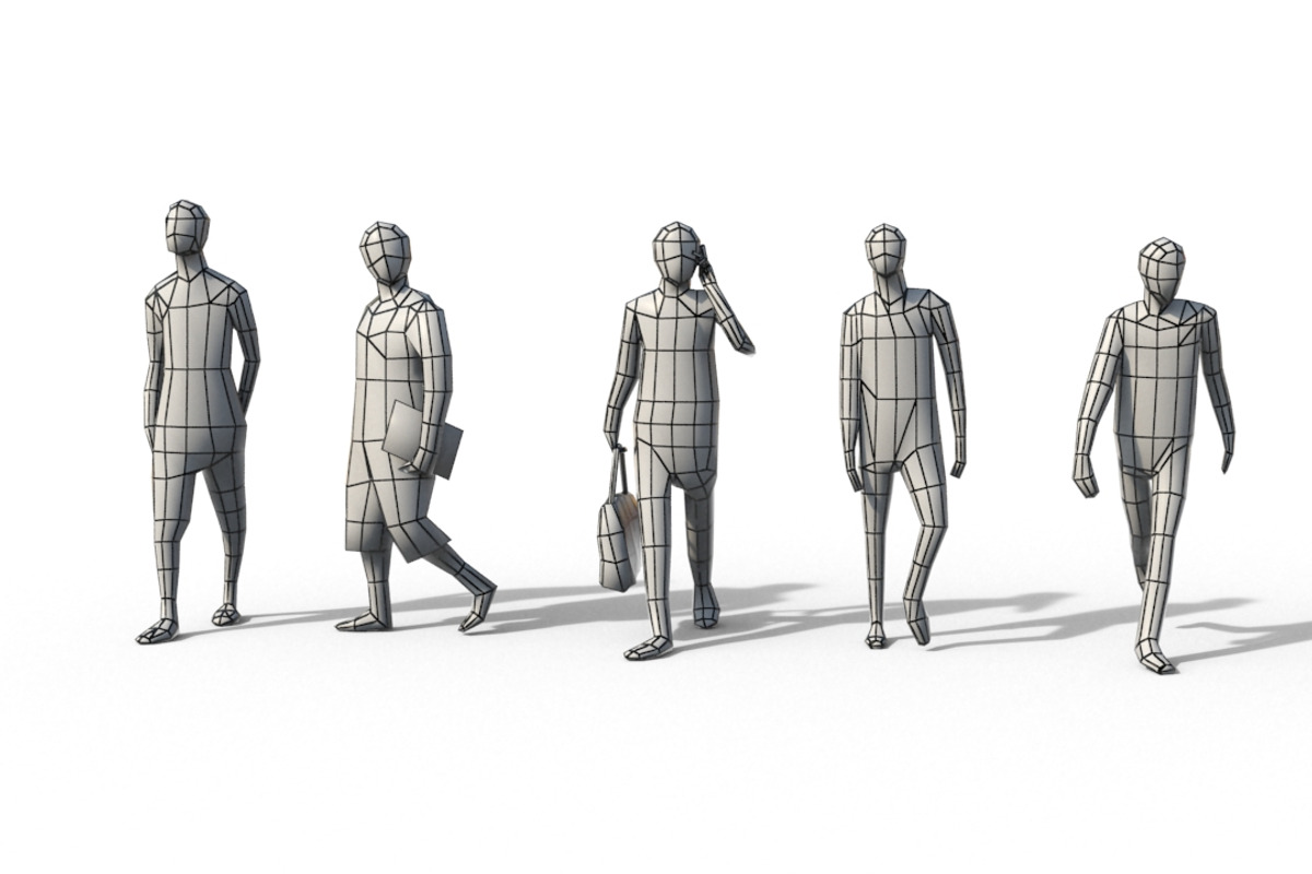 Low Poly People Pack - Man, a Characters & Person 3D Model by Tedi Permana