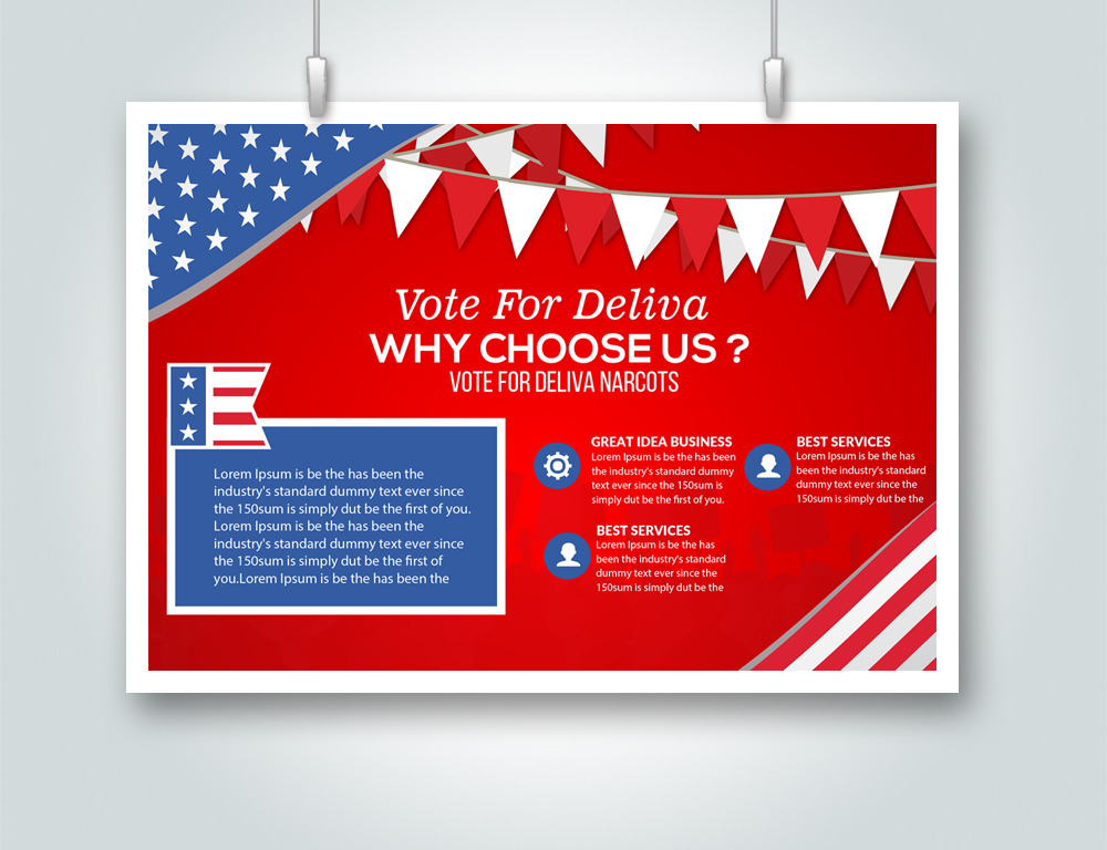 Elections Flyer Card Template, a Flyer Template by Business Flyers