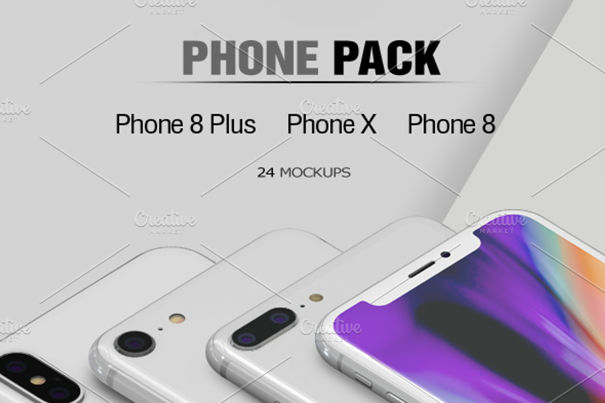 Apple iPhones 2017 Pack Mockup, an iPhone Mockup by PixelMockup