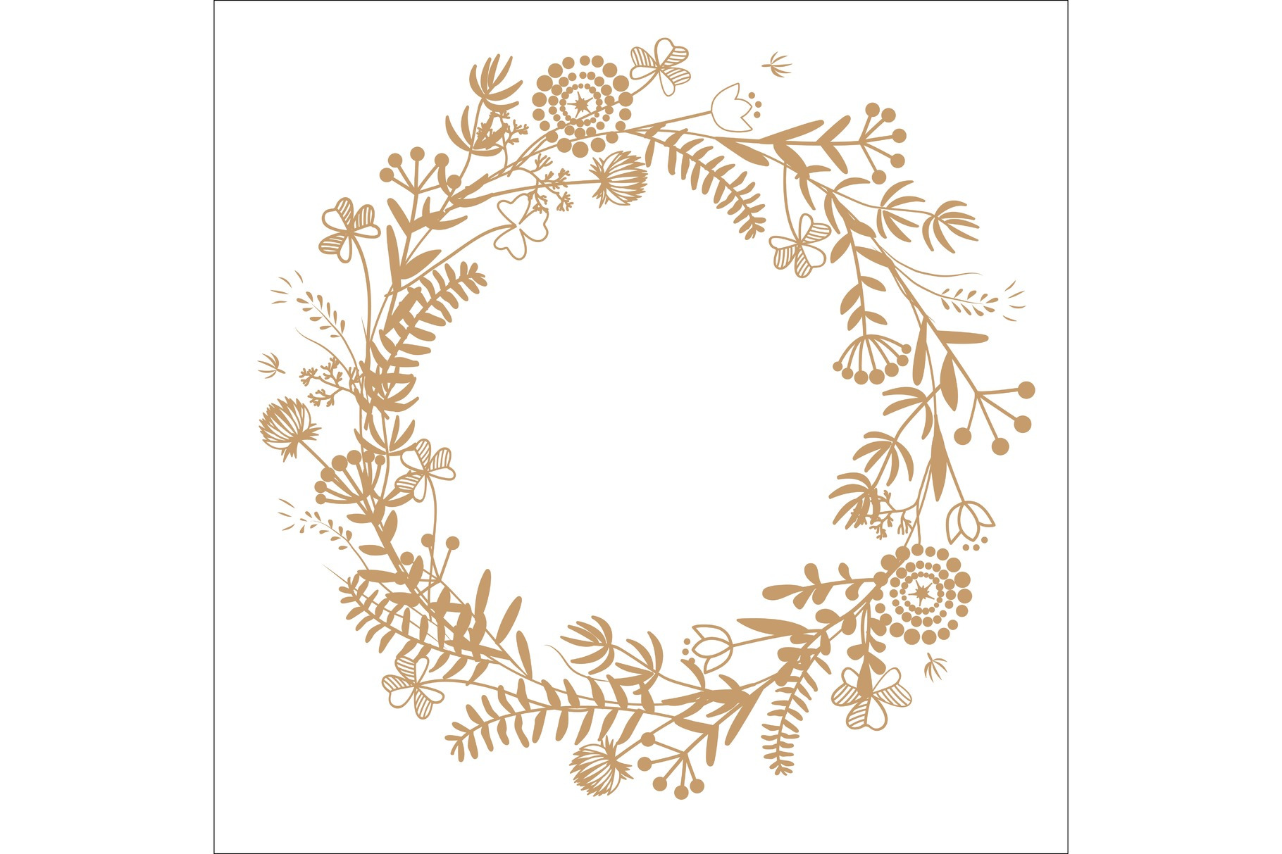 Hello Autumn hand drawn wreath | Decorative Illustrations ~ Creative Market