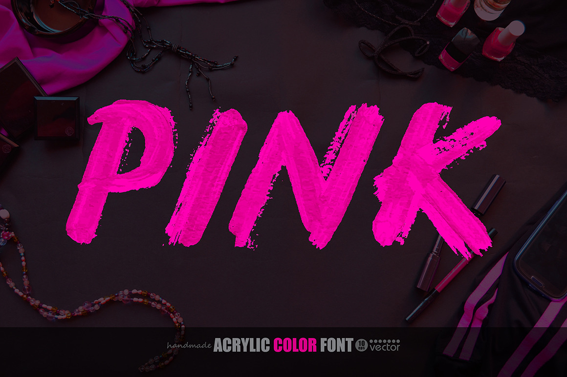 PINK! Handwritten Letter Set, an Illustration by GalaStudio