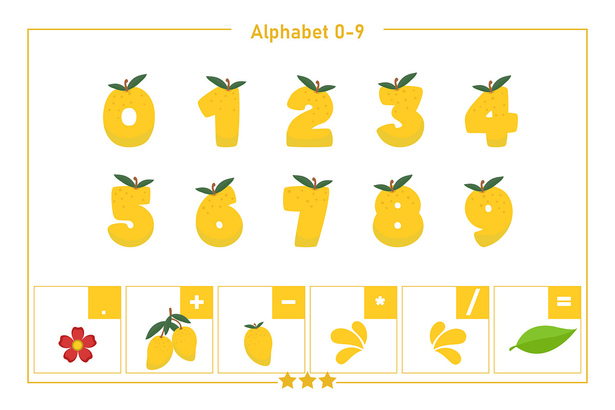 Mango color font, a Font by Fox7 By Rattana