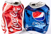 Crashed Cola and Pepsi cans, a Food & Drink Photo by BOOCYS