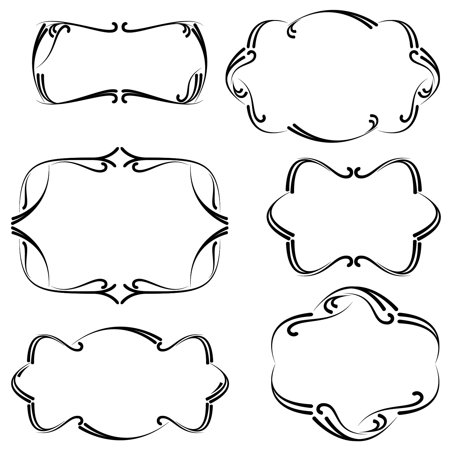 Flourish Frames Vectors and Clipart, a Decorative Illustration by ...