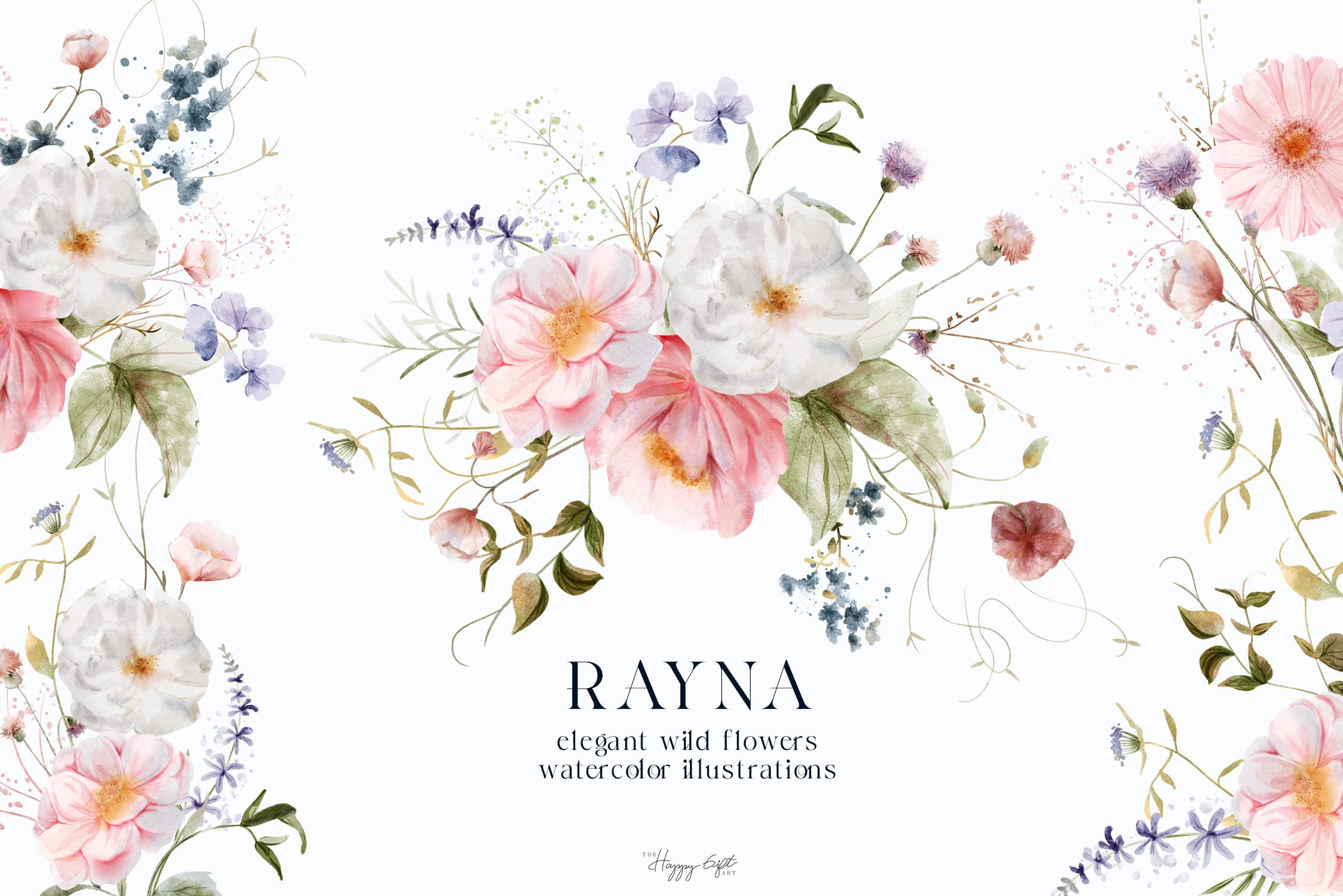 Rayna - Wild floral collection, an Illustration by TheHappyGiftArt