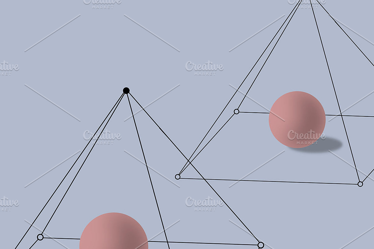 Spheres inside pyramids, a Decorative Illustration by Psychopicture ...