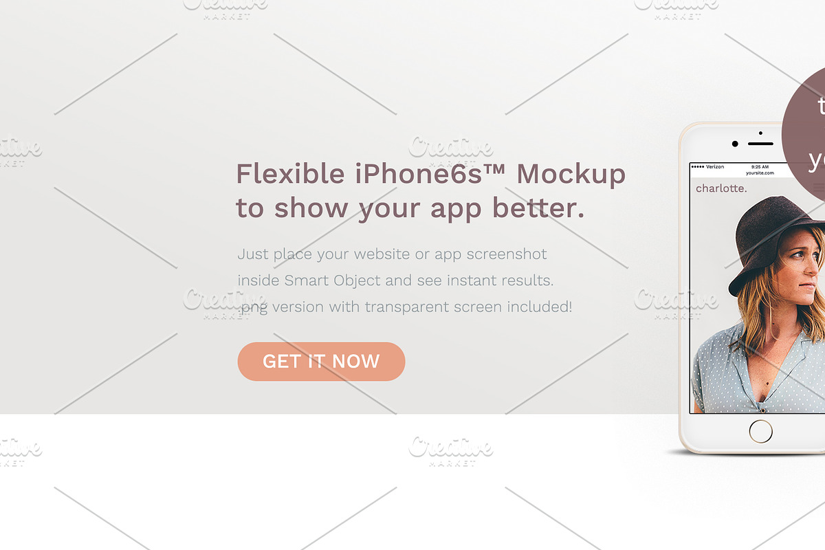 iPhone™ Minimal Banner Mockup, an iPhone Mockup by eppearance