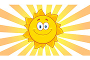 Happy Yellow Sun, an Illustration by HitToon