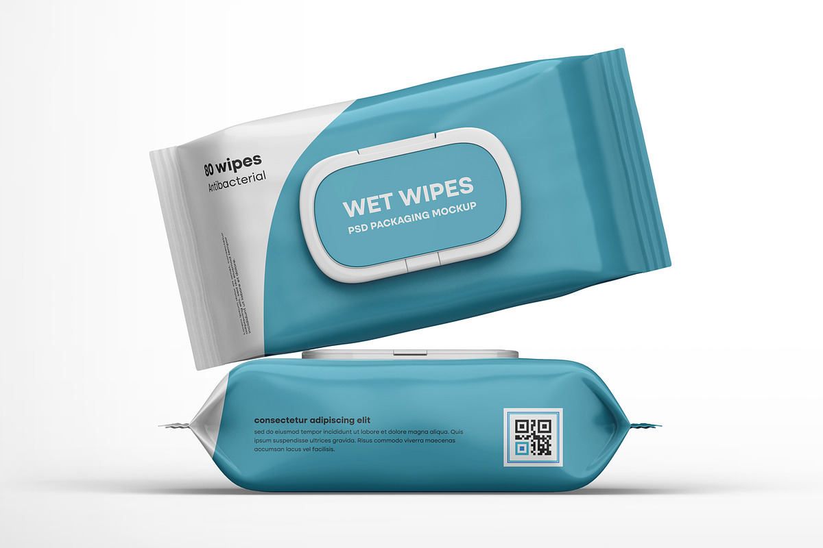 Wet Wipes Packaging Box Mockup, a Packaging Mockup by Ram Studio LLC