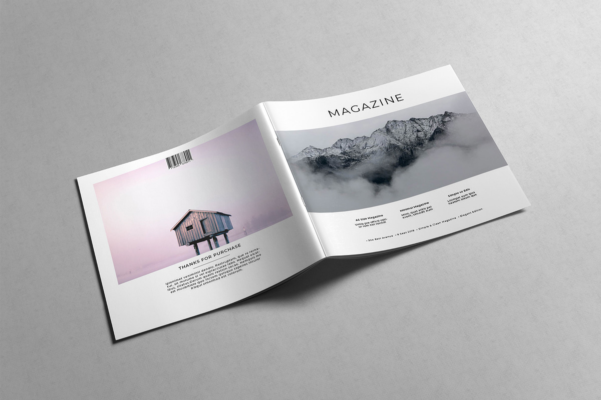 Square Magazine Template, a Magazine Template by Uloel Design