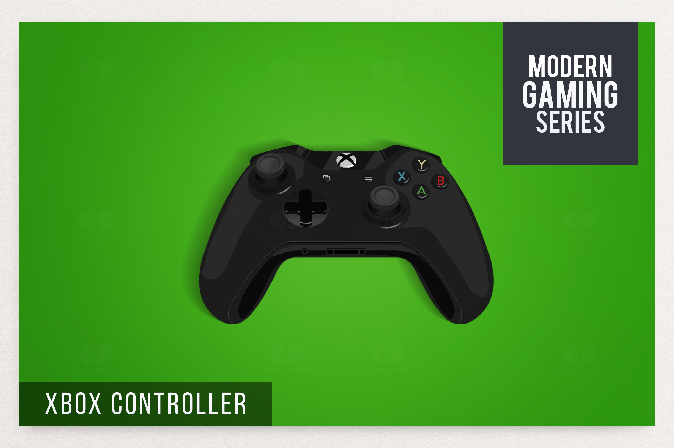 Microsoft Xbox One Controller, an Illustration by Option 4 Design