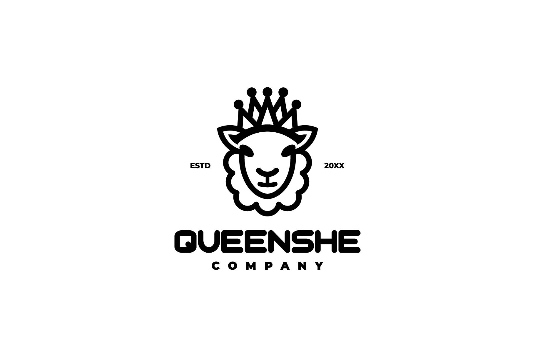sheep queen logo | Branding & Logo Templates ~ Creative Market