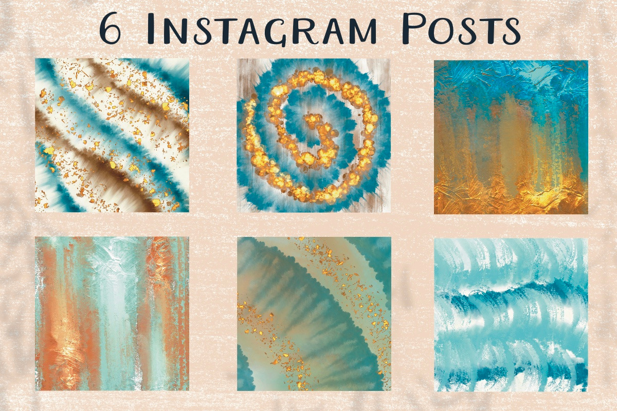 Coastal Instagram Post and Story Art | Creative Market