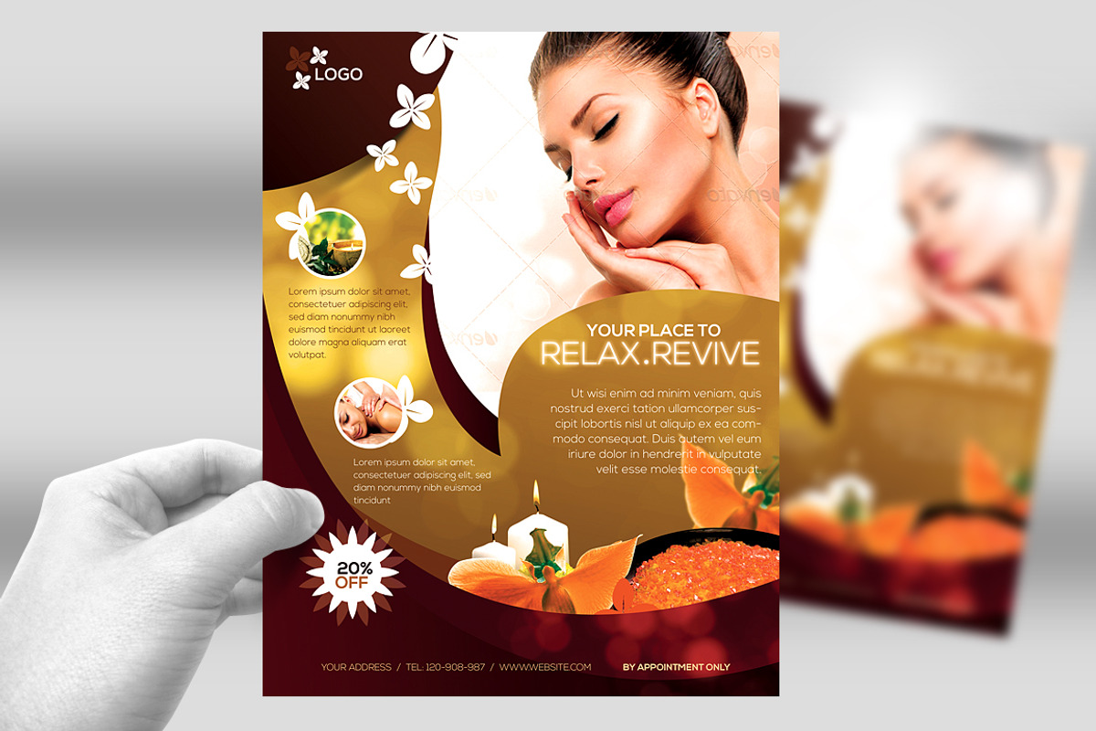 Deluxe Spa Promotion Flyer V1, a Flyer Template by Satgur Graphic Design