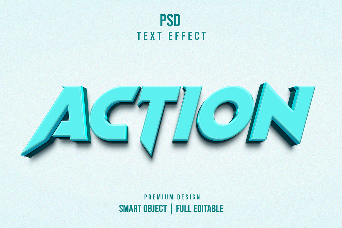 Action 3d text effect style, a Layer Style Add-On by himelgfx