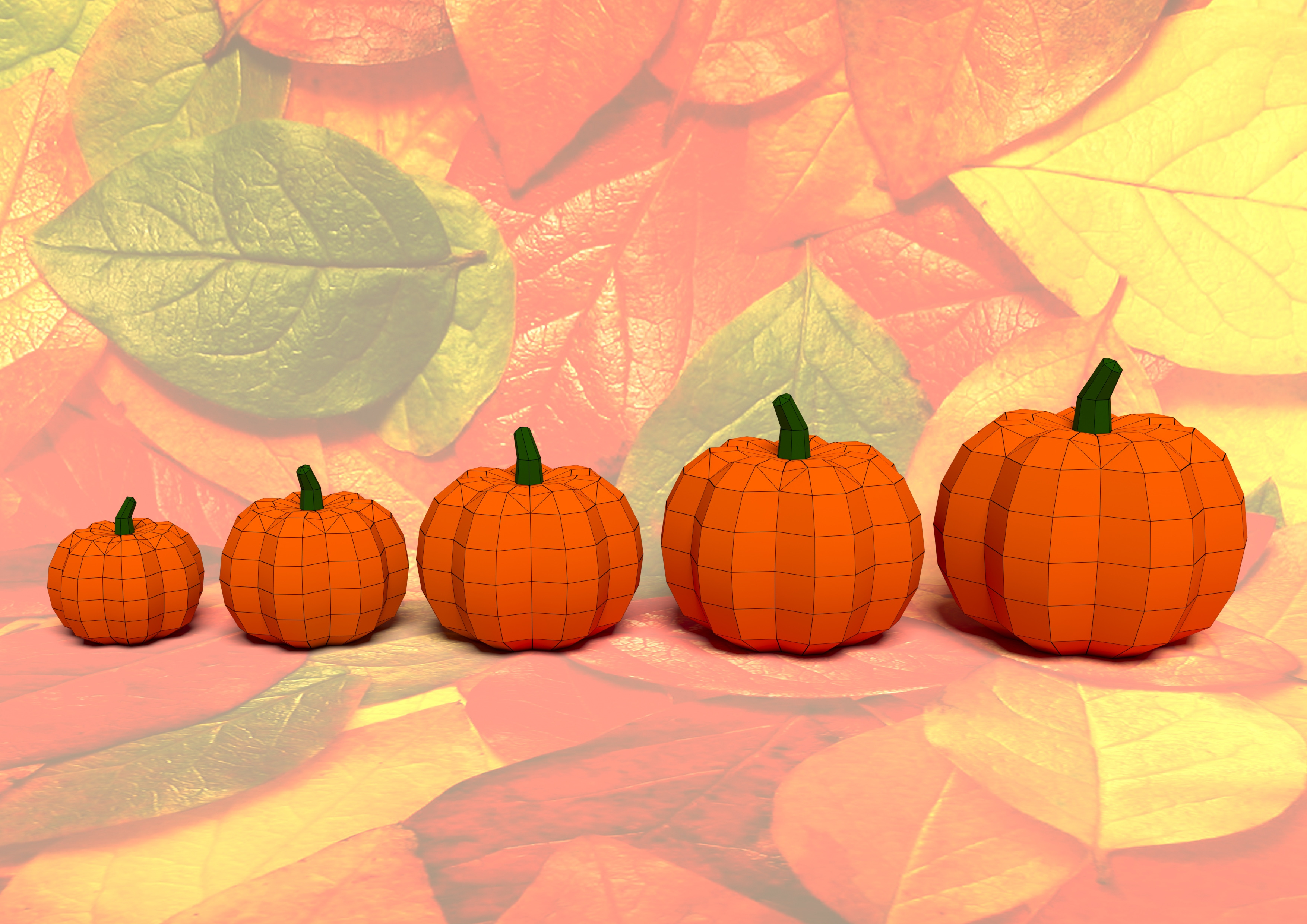 DIY Pumpkin 3D model template, a Graphic by PolyFish