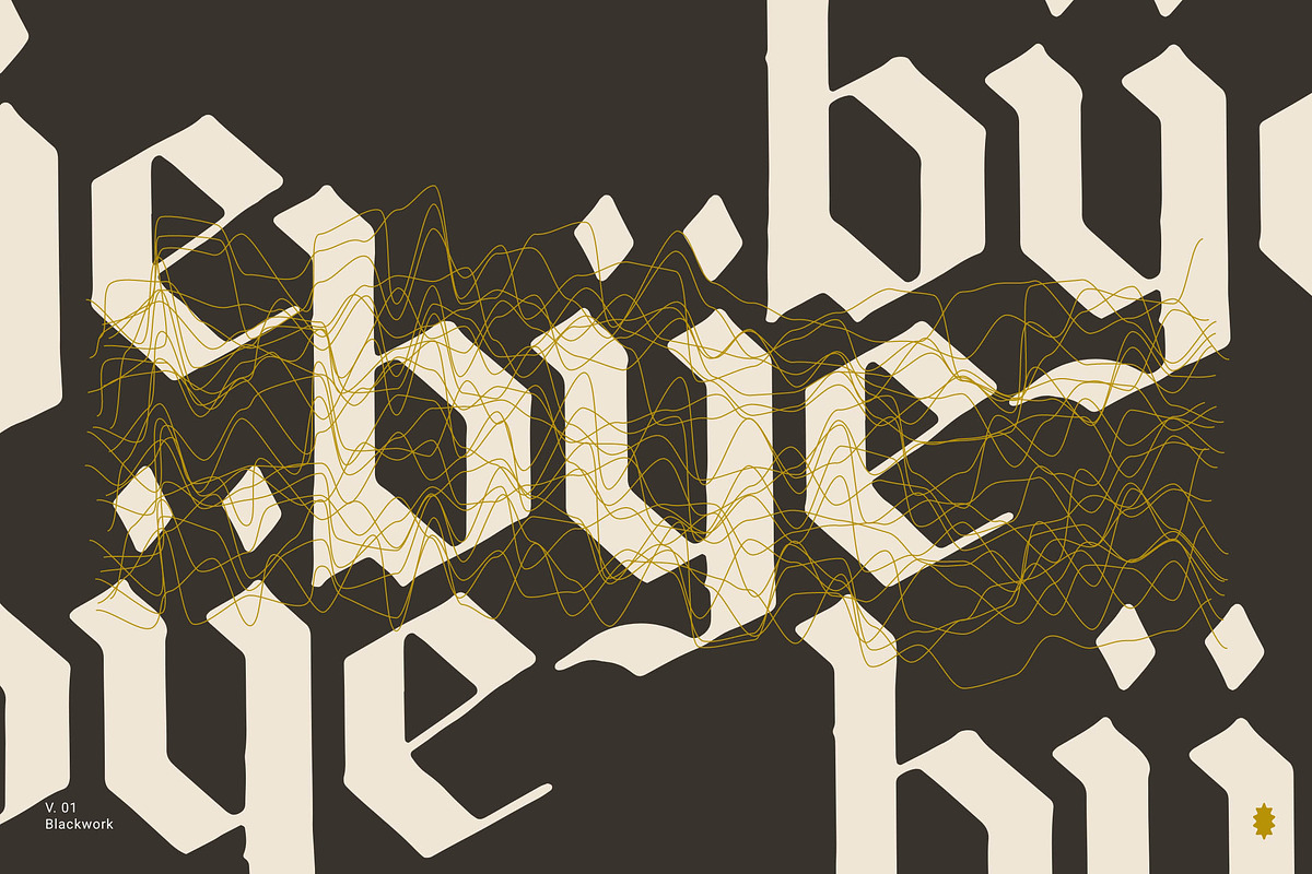 Blackwork Font, a Blackletter Font by Nomad Visuals