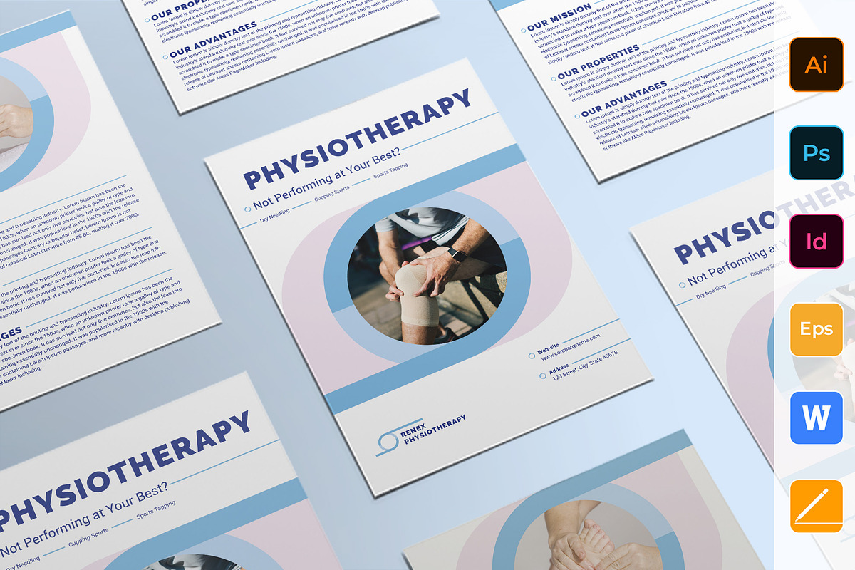 Physiotherapy Flyer, a Flyer Template by TemplatesNow!