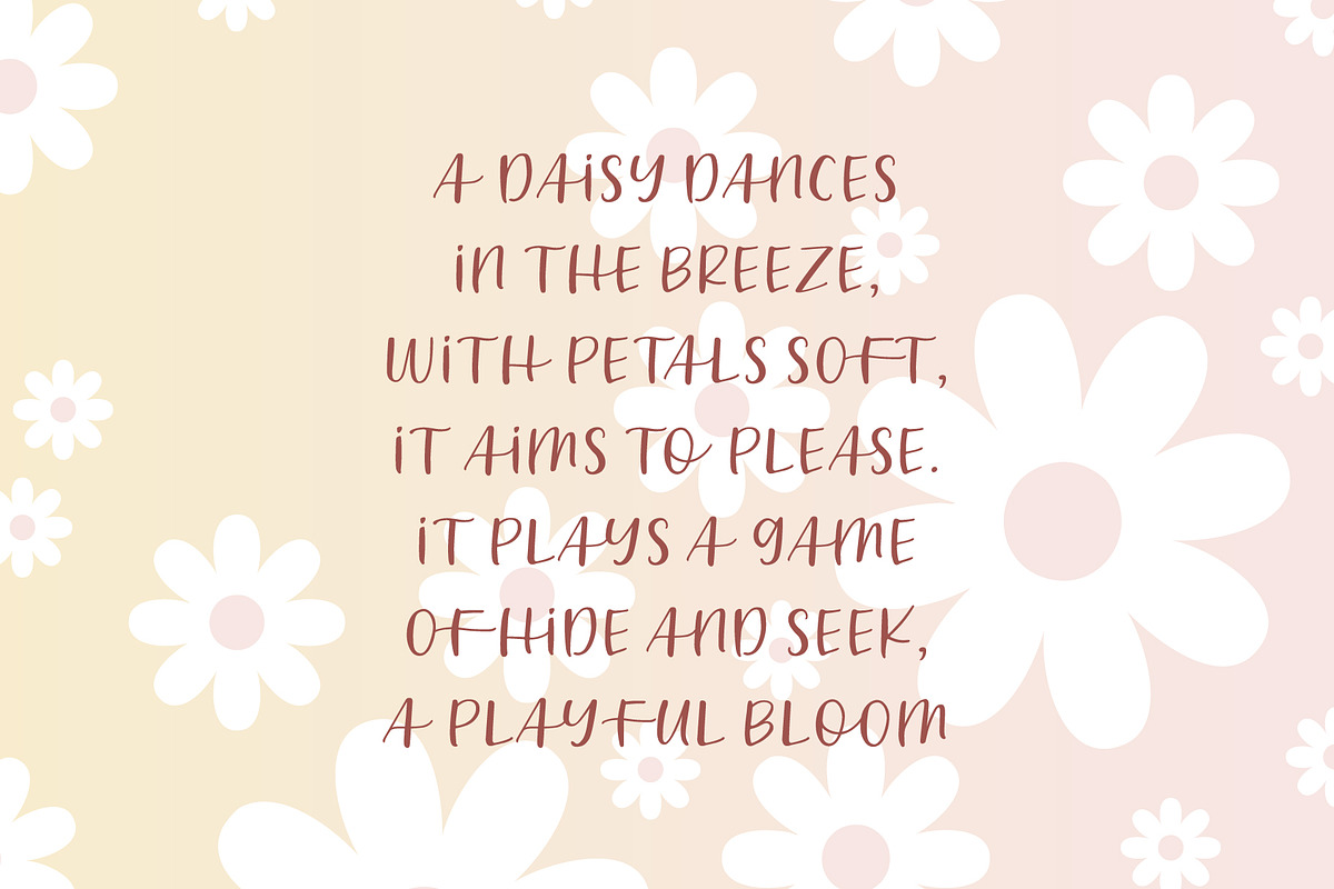 Daisy Beth All Caps Font, a Handwritten Font by Design by Laney