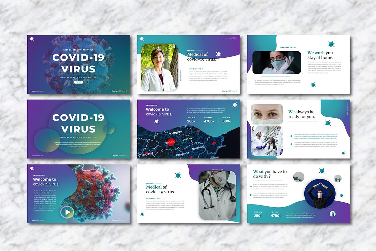 Covid-19 Virus - Medical PowerPoint, a Presentation Template by Dhabee ...