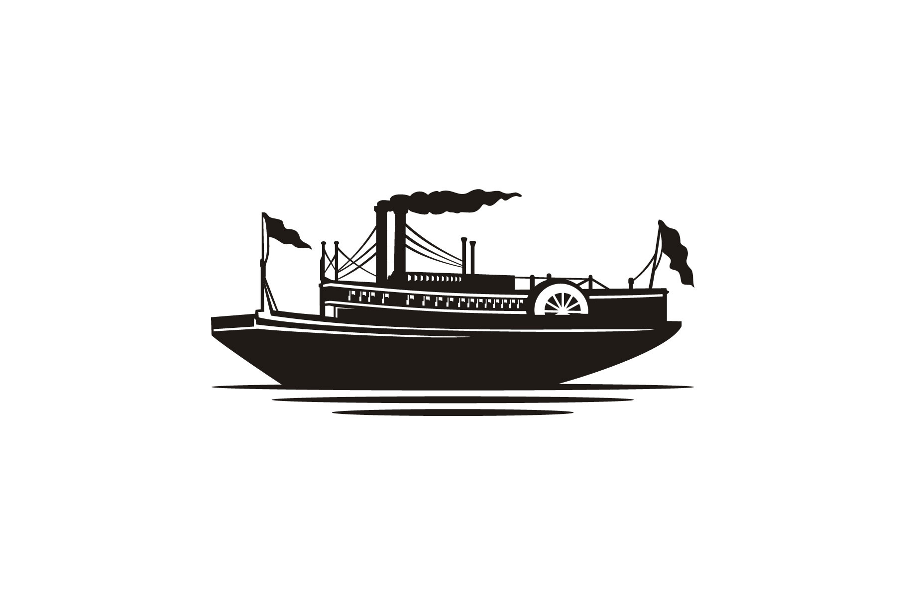 Classic Steamboat Steamship Logo, a Branding & Logo Template by Enola99d