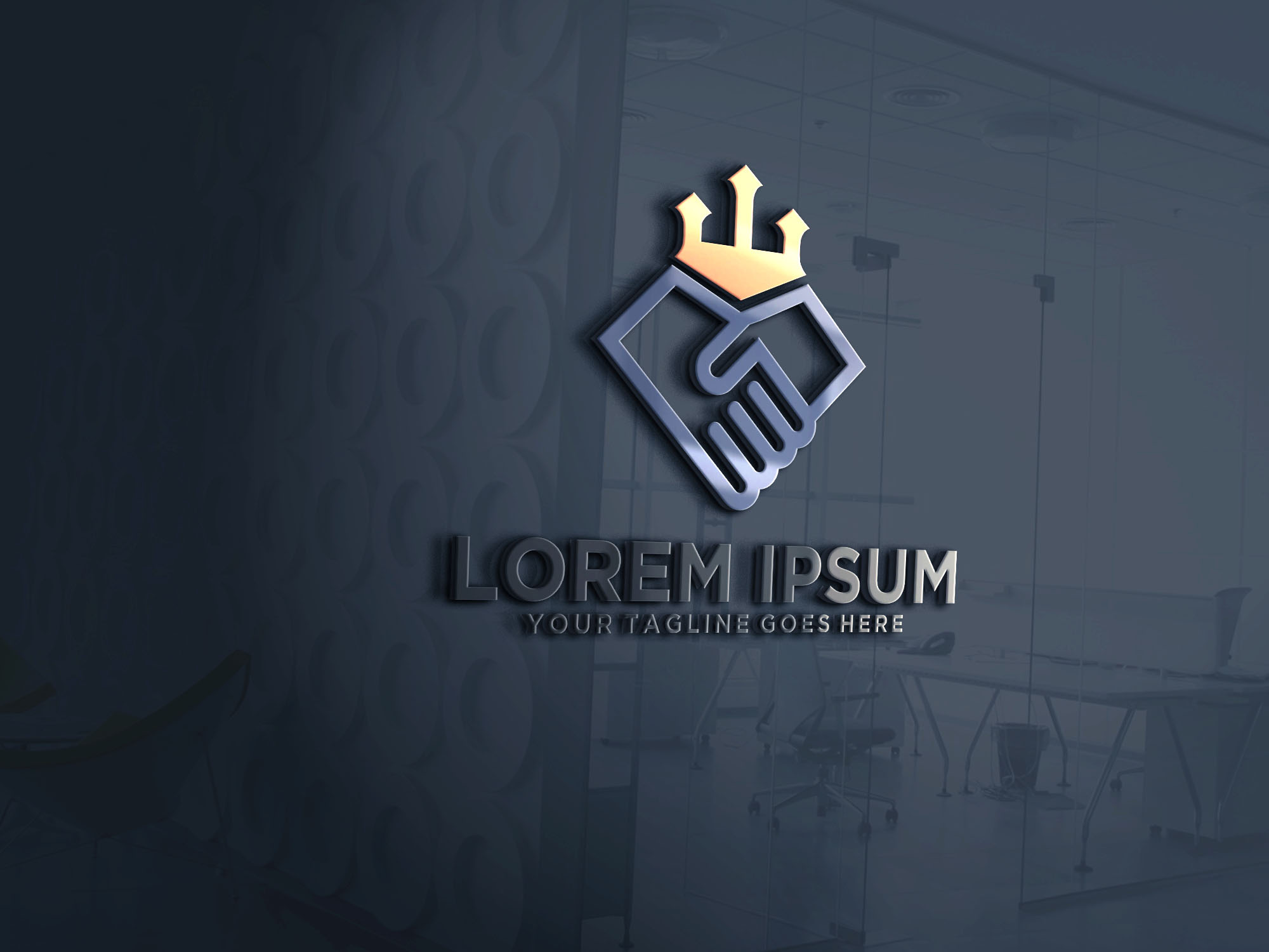 Deal King Hand Shake logo, a Branding & Logo Template by REDVY CREATIVE ...