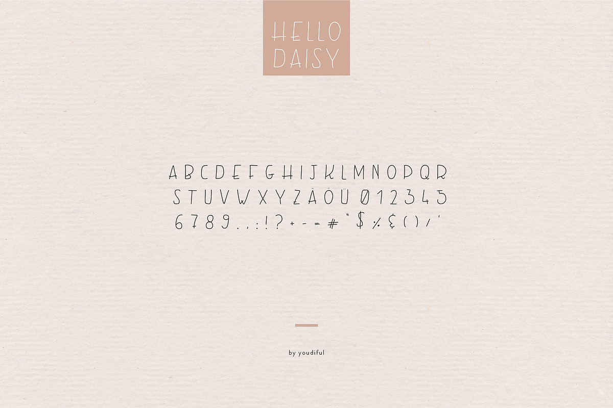 Hello Daisy Font, a Sans Serif Font by youdiful creation