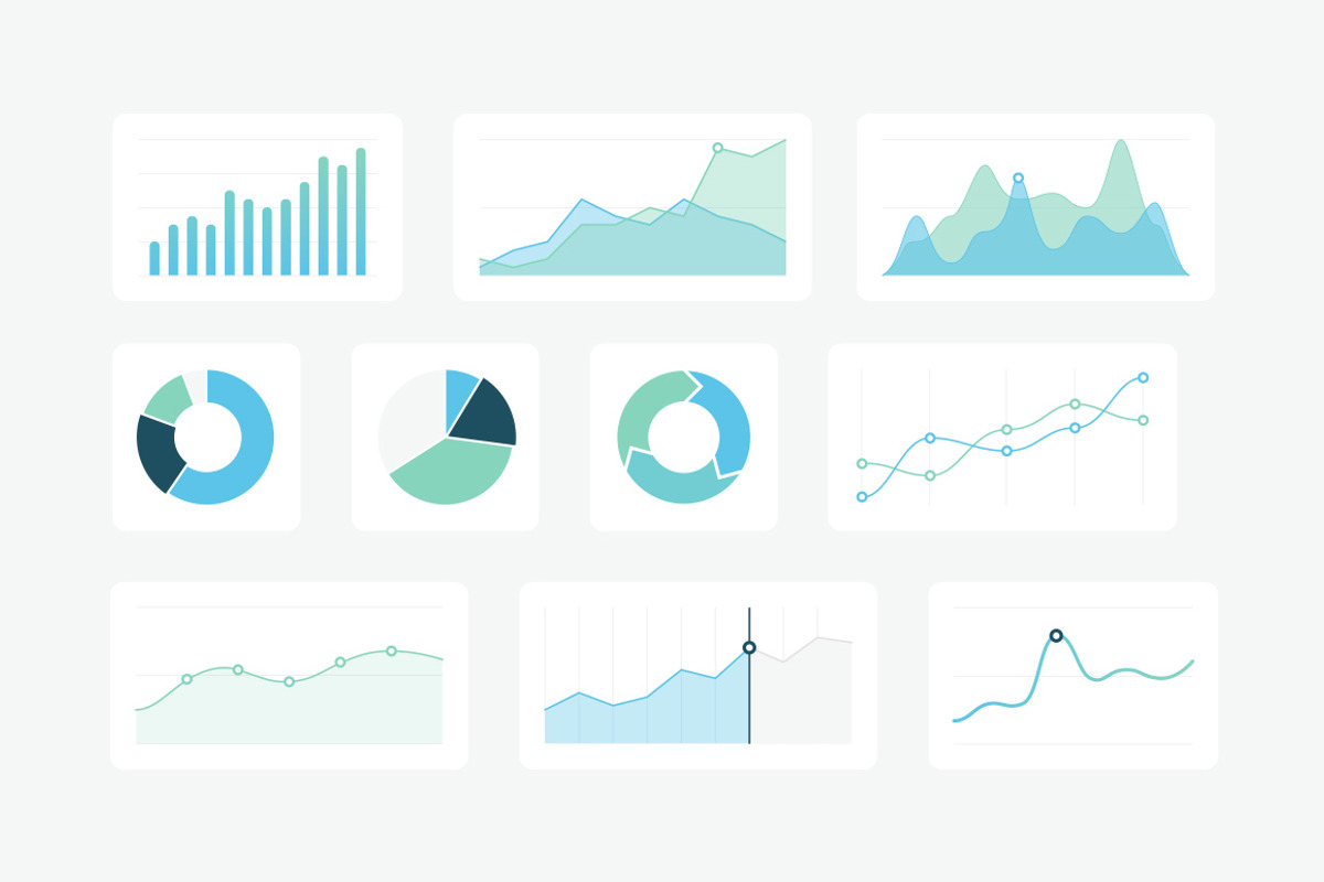 21 Vector Graphs & Charts (SVG), an Outline Icon by Medialoot