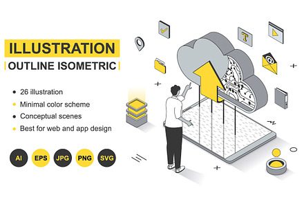 Digital agency illustration pack | Templates & Themes ~ Creative Market