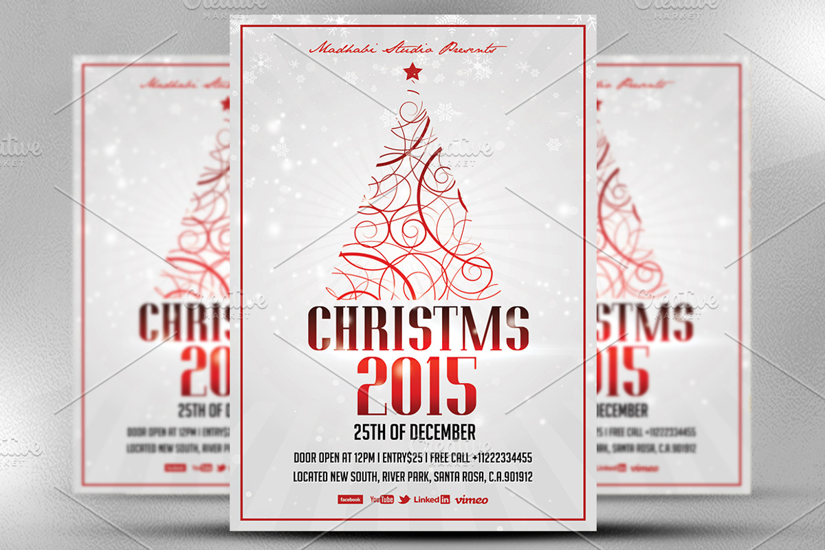 Christmas 2015 Flyer Template, a Flyer Template by Madhabi Studio
