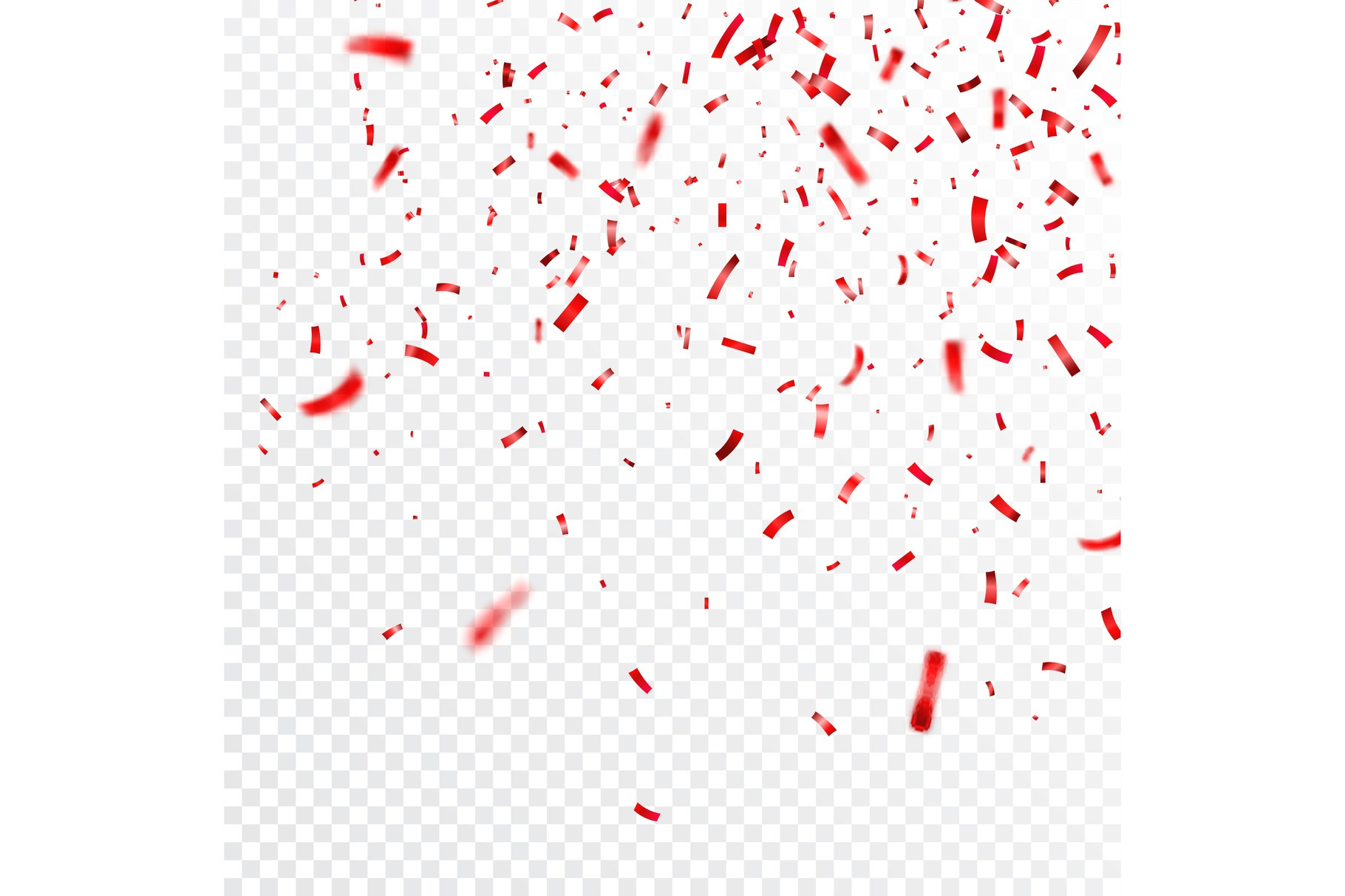 Christmas, Valentines day red confetti on transparent background ...